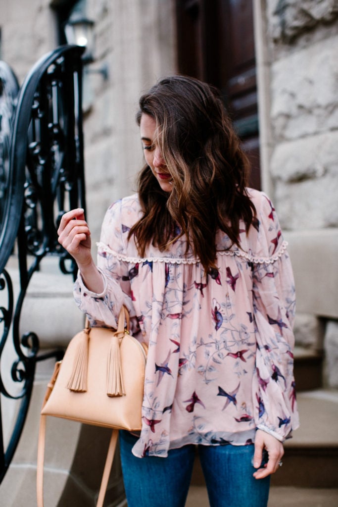How to Style a Boho Blouse for Spring - Sequins & Stripes
